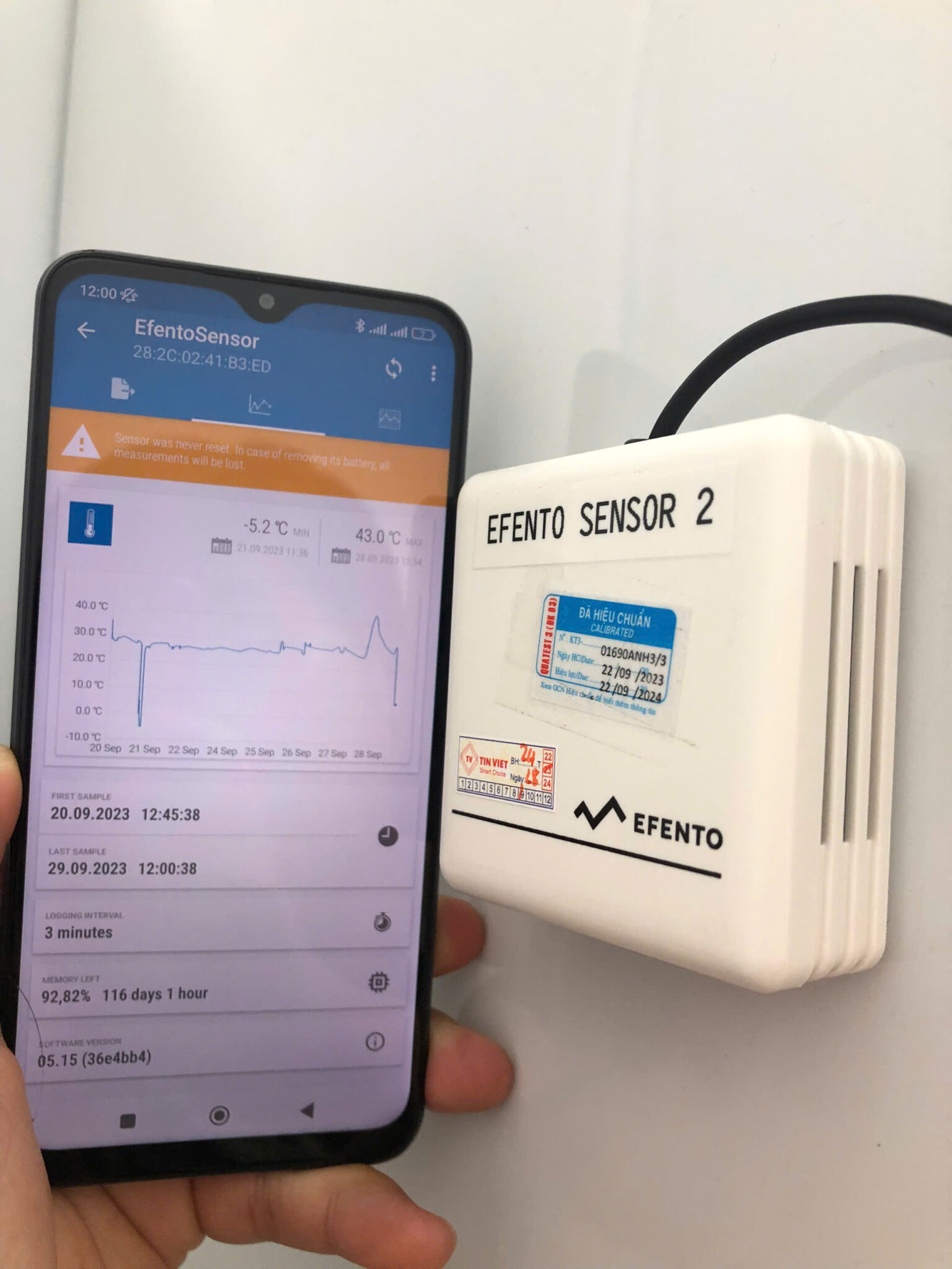 Monitoring of vaccine storage in Vietnam - Efento